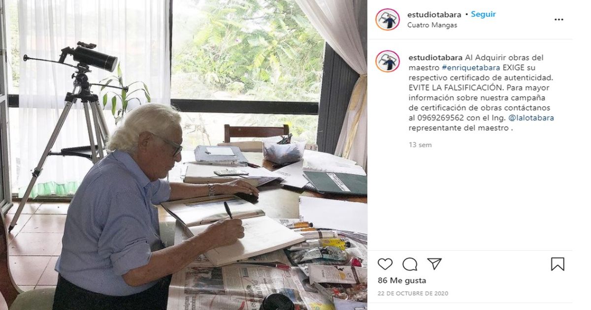 El pintor ecuatoriano Enrique Tábara muere a los 90 años