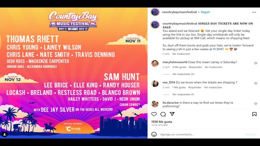 Artistas cubanos se suman al Country Bay Music Festival de Miami