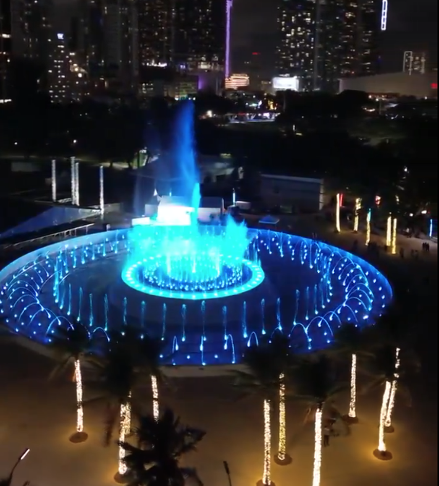 Resurge la fuente de Bayfront Park: una obra gigante de luces, agua y ...