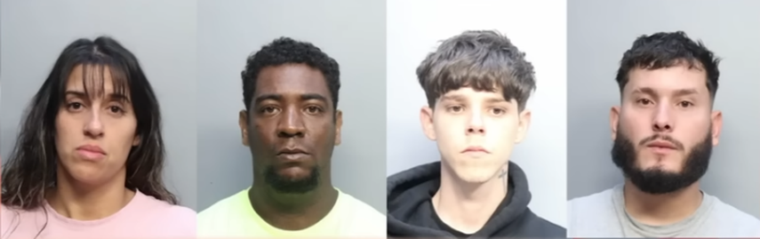 Arrestan a cuatro individuos en Hialeah tras simular accidente de auto