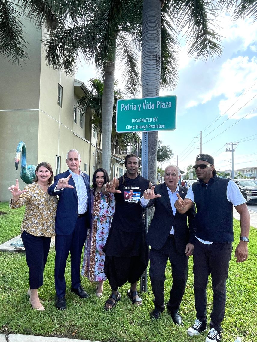 Hialeah: Plaza Patria y Vida honra a manifestantes del 11j