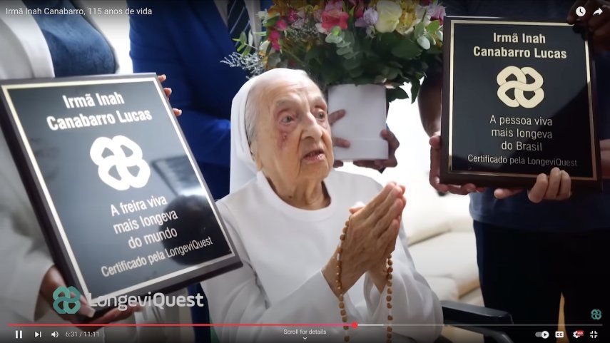 A los 116 años, muere la persona más anciana del mundo: una monja brasileña
