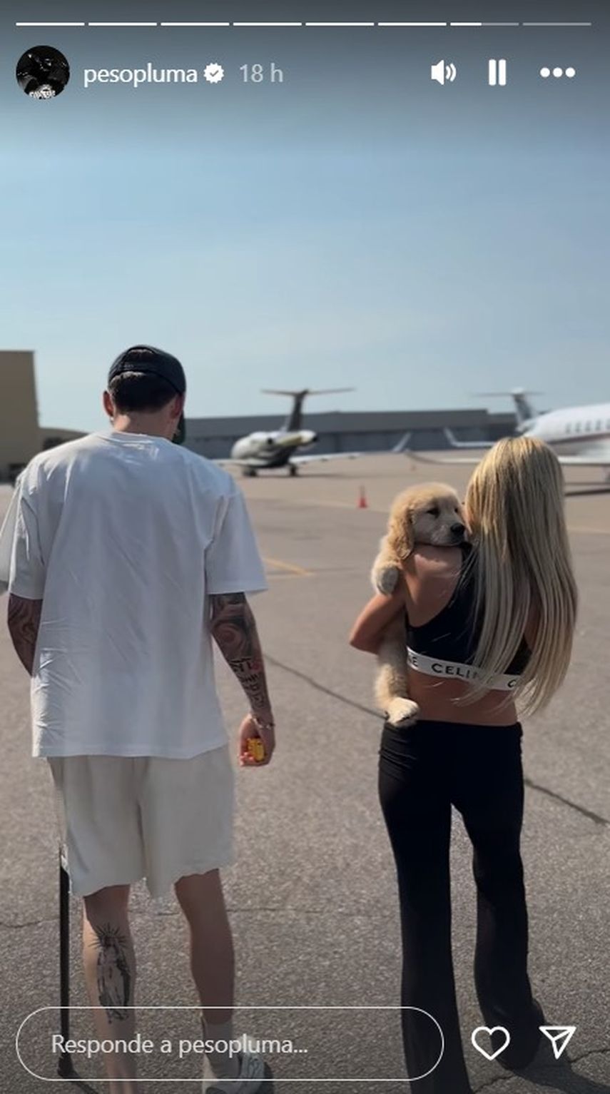 Peso Pluma oficializa noviazgo con modelo Hanna Howell
