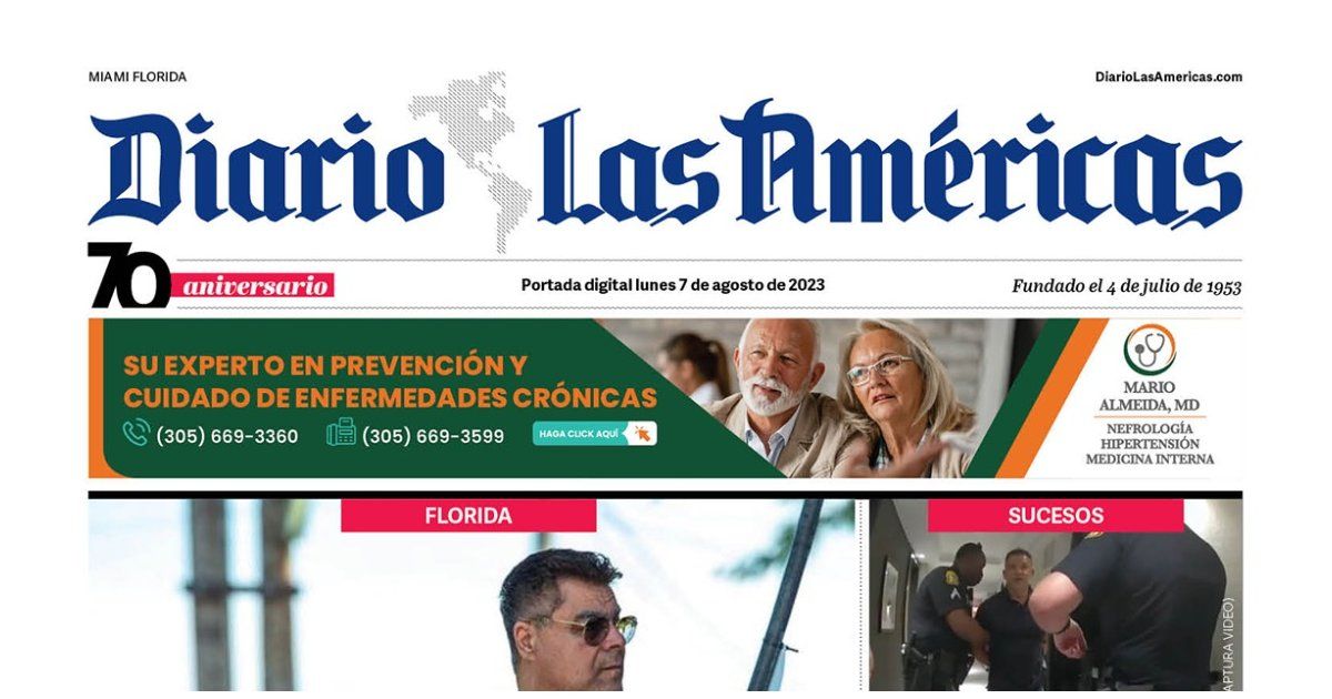 Portada digital del lunes 7 de agosto de 2023