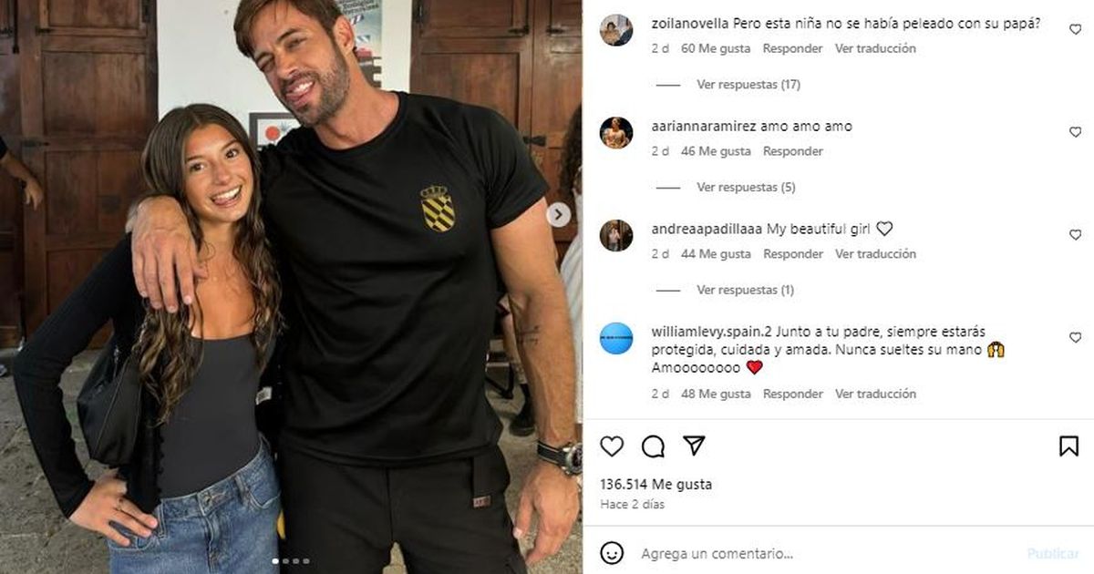 William Levy y su hija Kailey se reencuentran en España