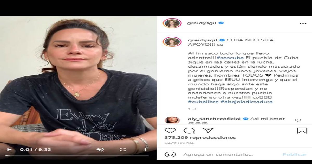 Exreina Greidys Gil: El pueblo cubano está siendo masacrado