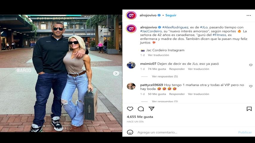 ¿Alex Rodríguez y Jac Cordeiro presumen romance?