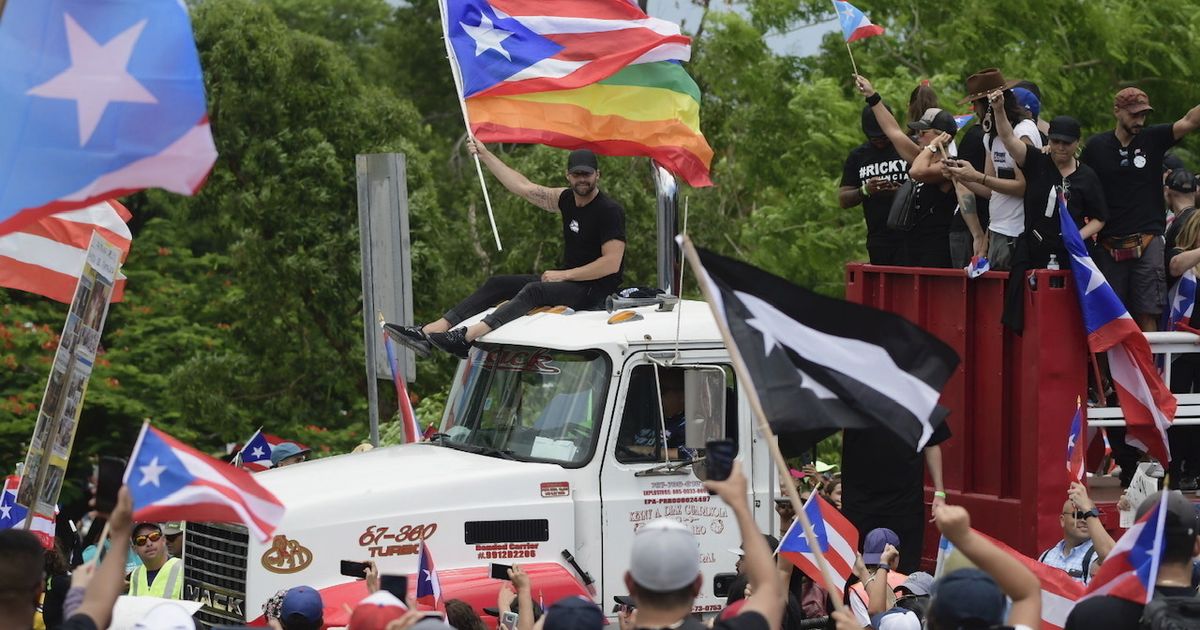 Gran protesta en Puerto Rico contra el gobernador Rosselló