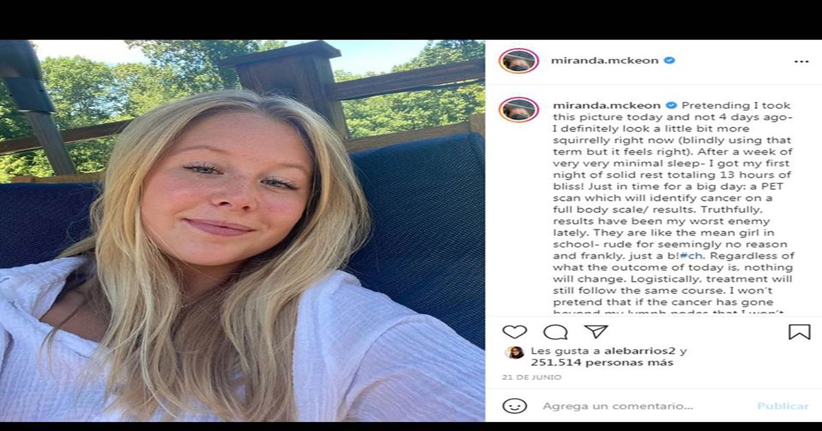 Actriz Miranda McKeon, de Anne with an E, padece cáncer