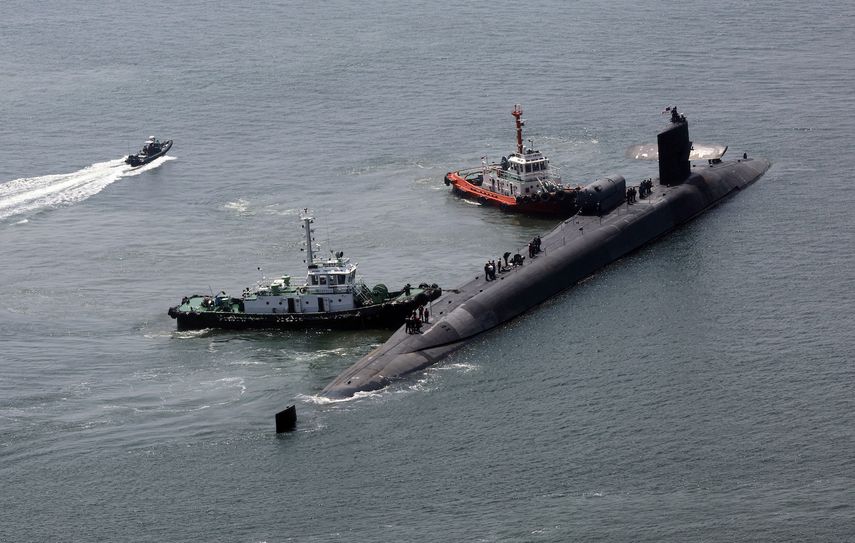 EEUU despliega submarino nuclear en Corea del Sur