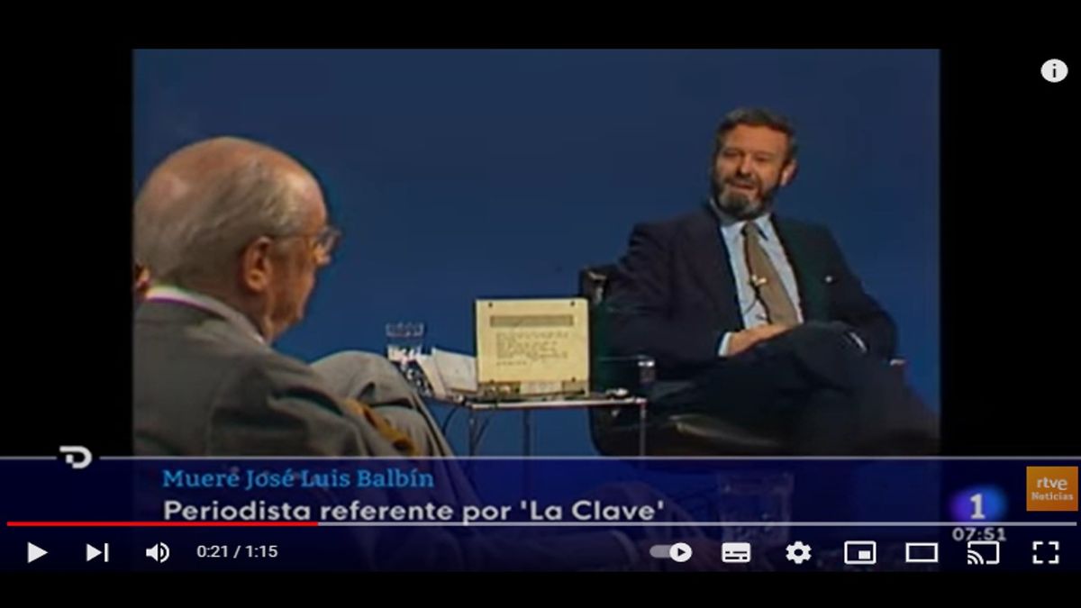 Muere el periodista José Luis Balbín, creador de La clave