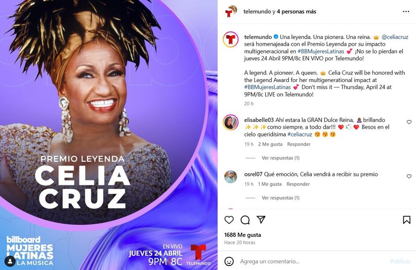 Mujeres Latinas en la Música rinde homenaje a Celia Cruz