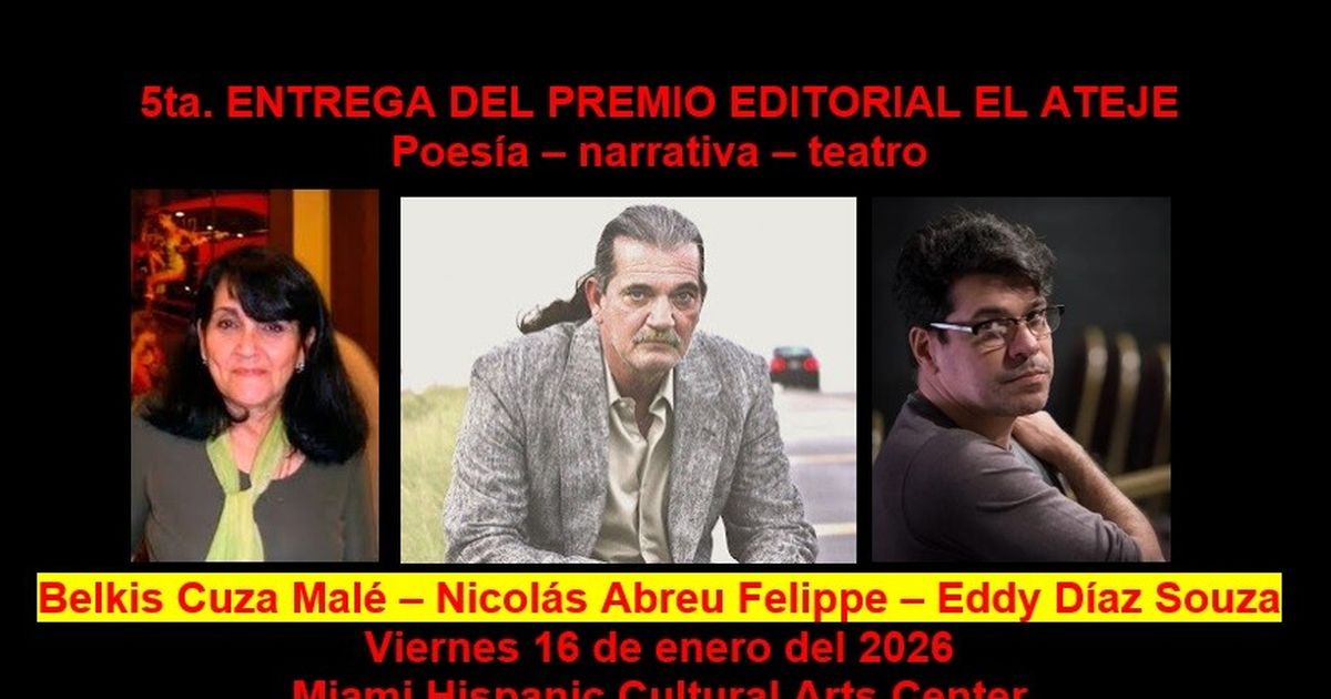 Premio Editorial El Ateje 2025 anuncia a sus galardonados
