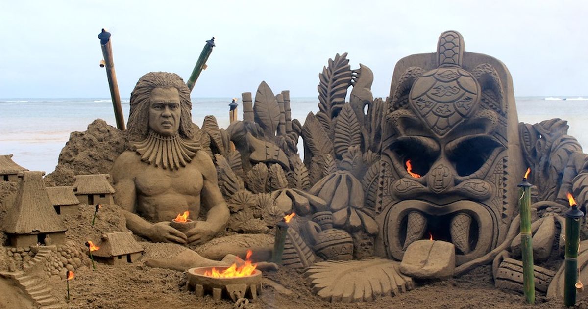 Arte con arena en Cayo Hueso