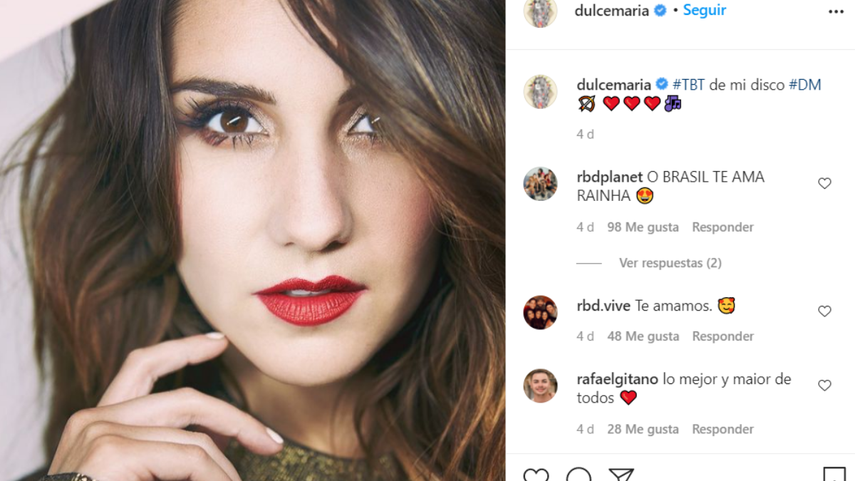 Dulce María quiere frenar la polémica con sus compañeros de RBD
