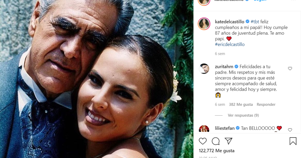Eric del Castillo le lanza flores a su hija Kate