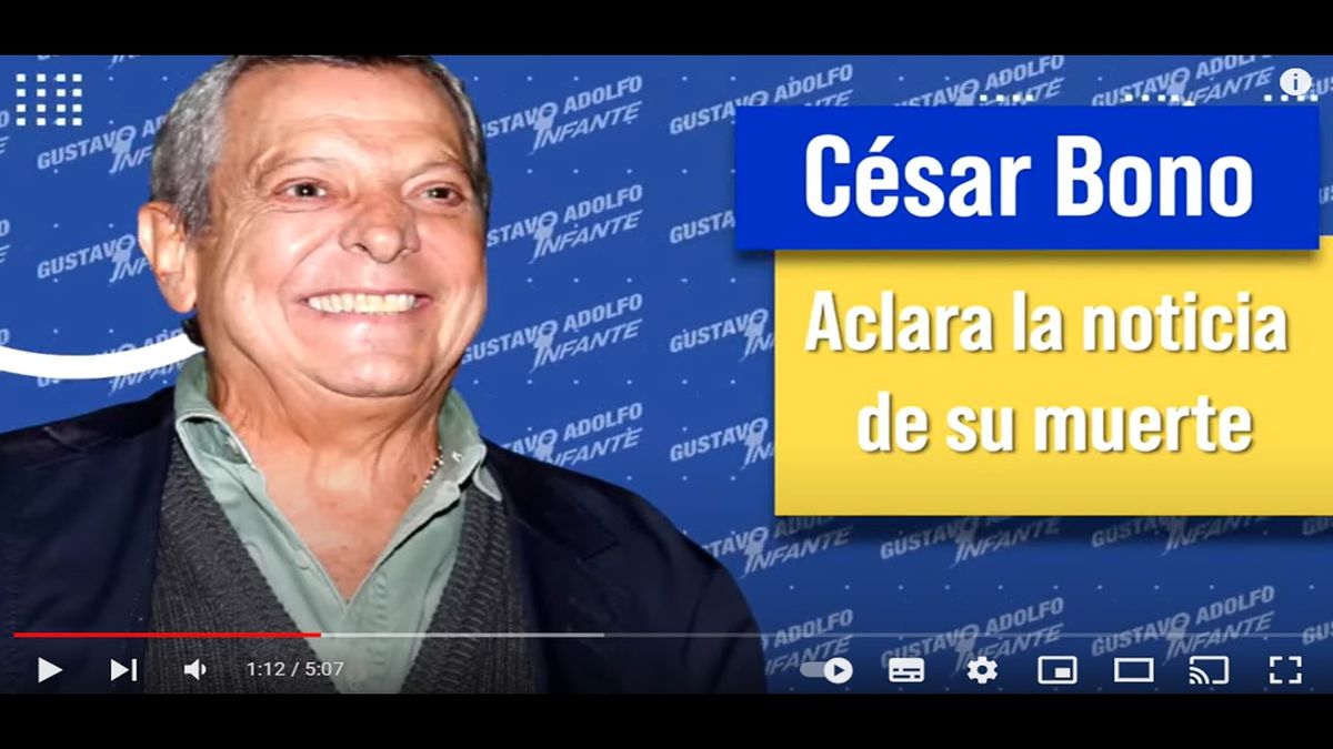 Actor César Bono desmiente noticia acerca de muerte