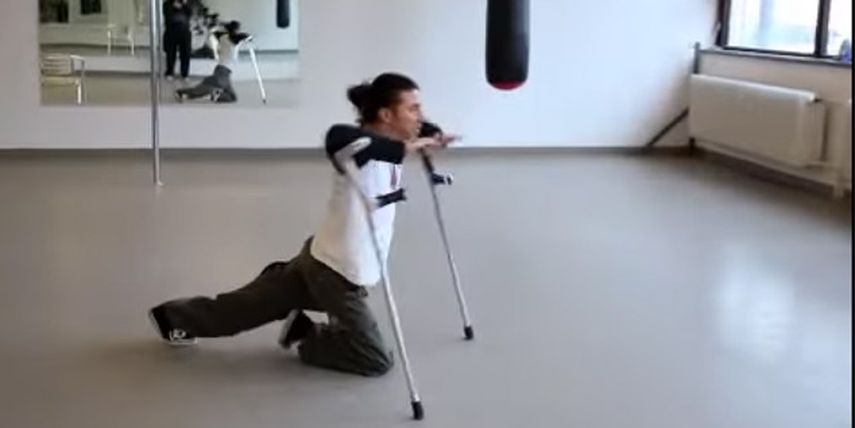 Video: Discapacitado y con muletas hace su show en Cirque du Soleil