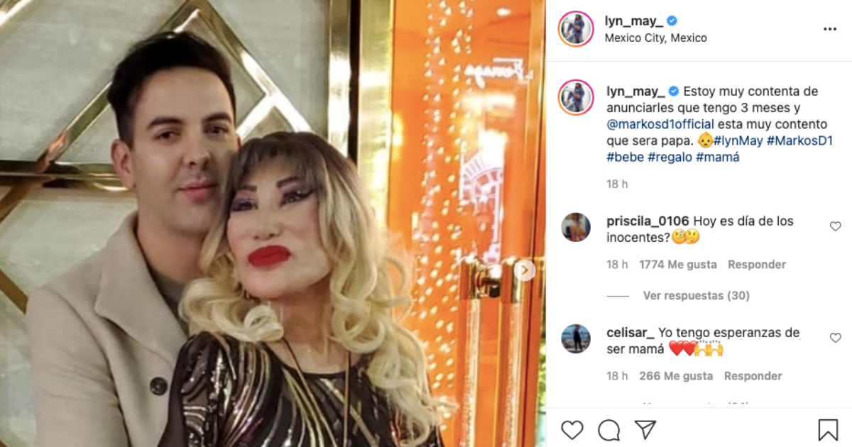 Vedette Lyn May asegura estar embarazada a los 68 años