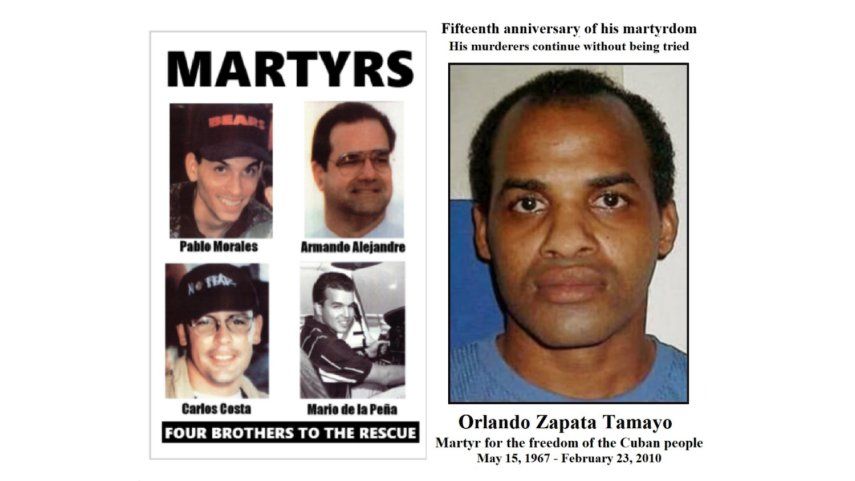 Rinden homenaje a Orlando Zapata Tamayo y miembros de Hermanos al Rescate