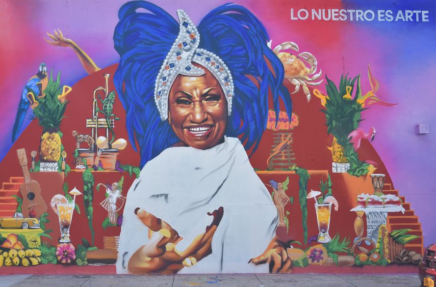 Inauguran mural en honor a Celia Cruz en Wynwood