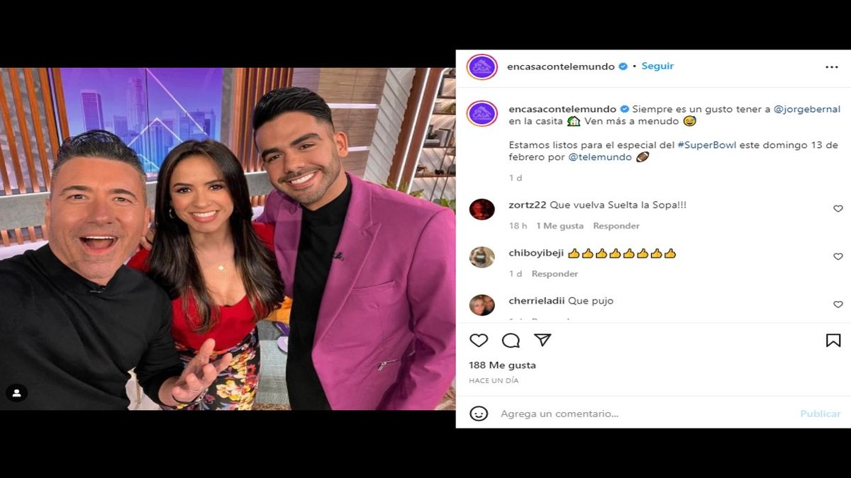 Jorge Bernal reaparece en Telemundo y anuncia proyecto