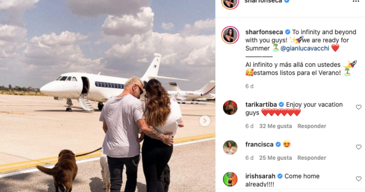 La bebé de Sharon Fonseca protagoniza unas vacaciones de ensueño