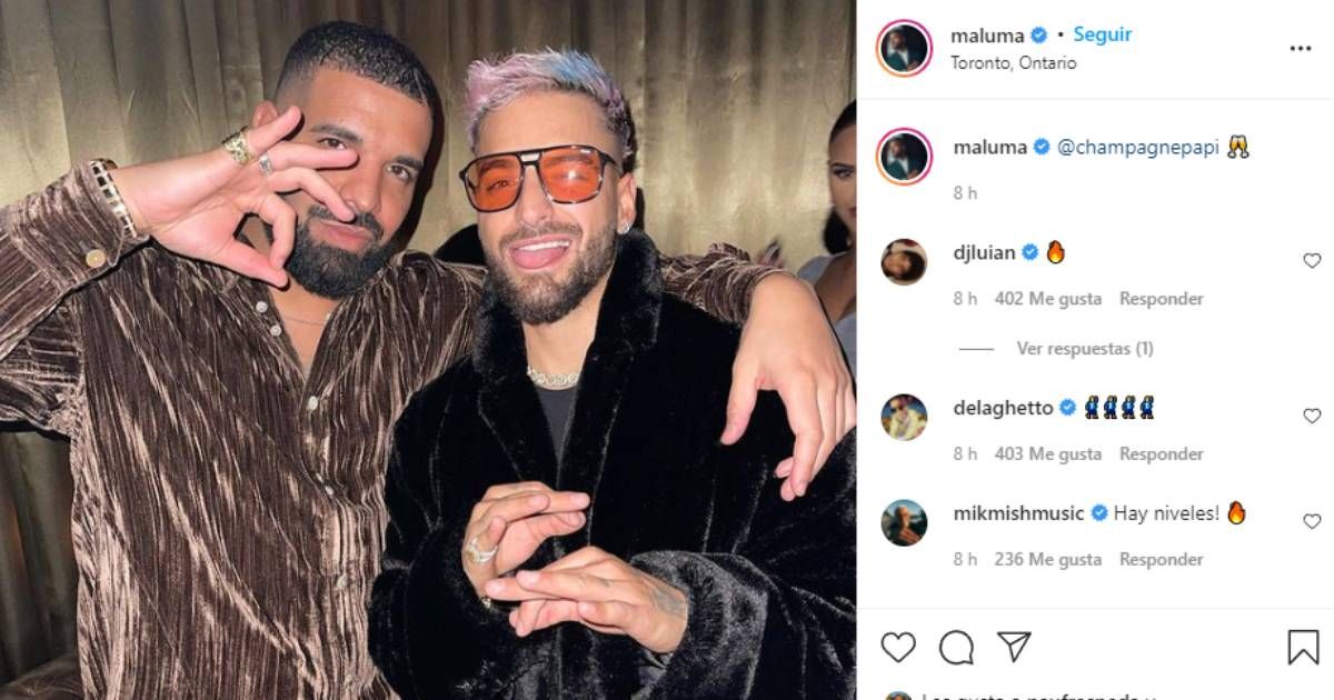 Maluma y Drake desataron pasiones en las redes
