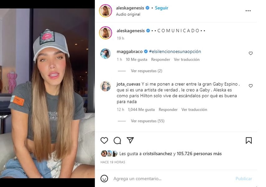 Aleska Génesis responde acusaciones de Gaby Espino