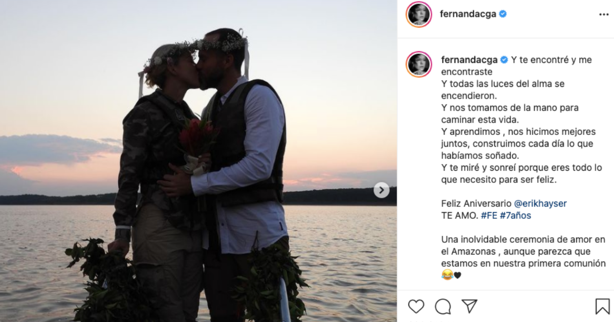 Los tiernos mensajes de amor entre Fernanda Castillo y Erik Hayser