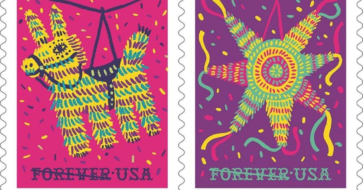 EEUU festeja tradición hispana con timbres postales de piñatas