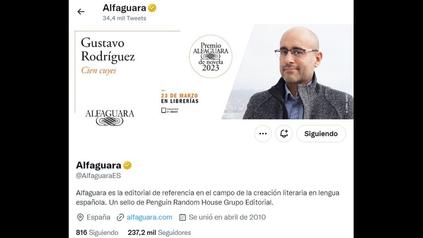 Gustavo Rodríguez gana Premio Alfaguara de novela 2023