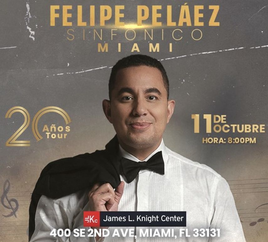Felipe Peláez confirma concierto en Miami para celebrar 20 años de carrera