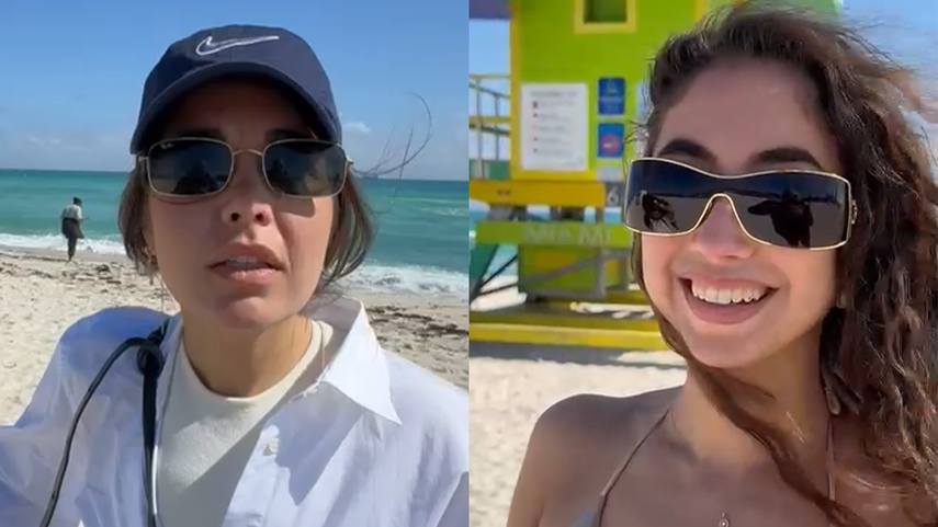Turistas desafían el frío polar y acuden a las playas de Miami Beach