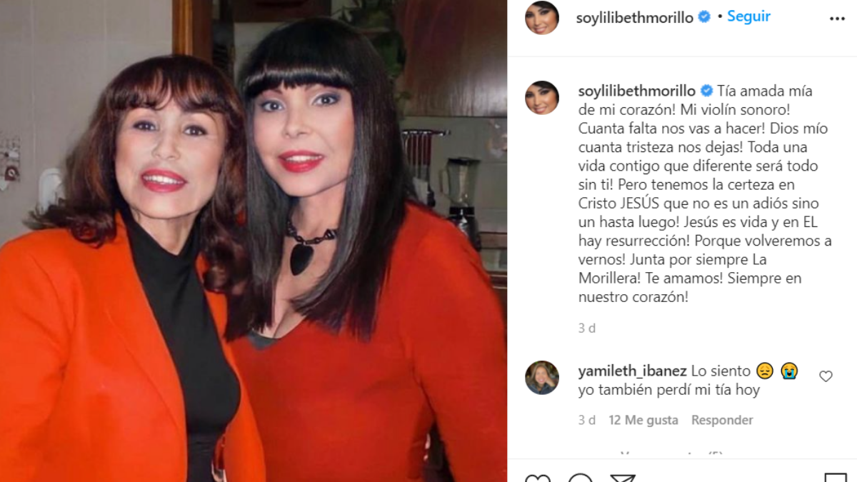 Liliana y Lilibeth Morillo de luto ante la pérdida de un familiar