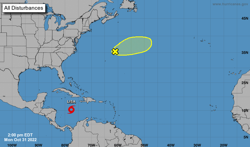La tormenta Lisa se forma en el Caribe