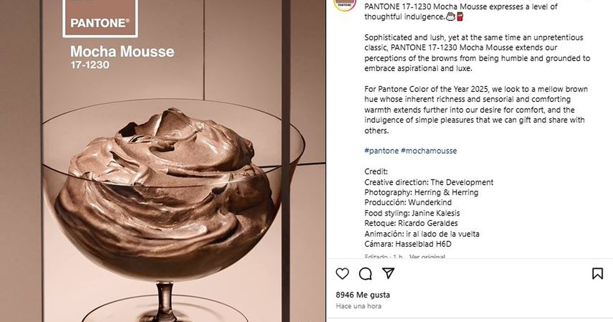 Pantone declara el Mocha Mousse como el color del año 2025