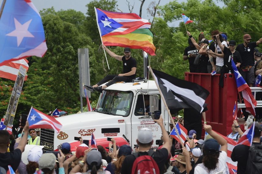 Gran protesta en Puerto Rico contra el gobernador Rosselló